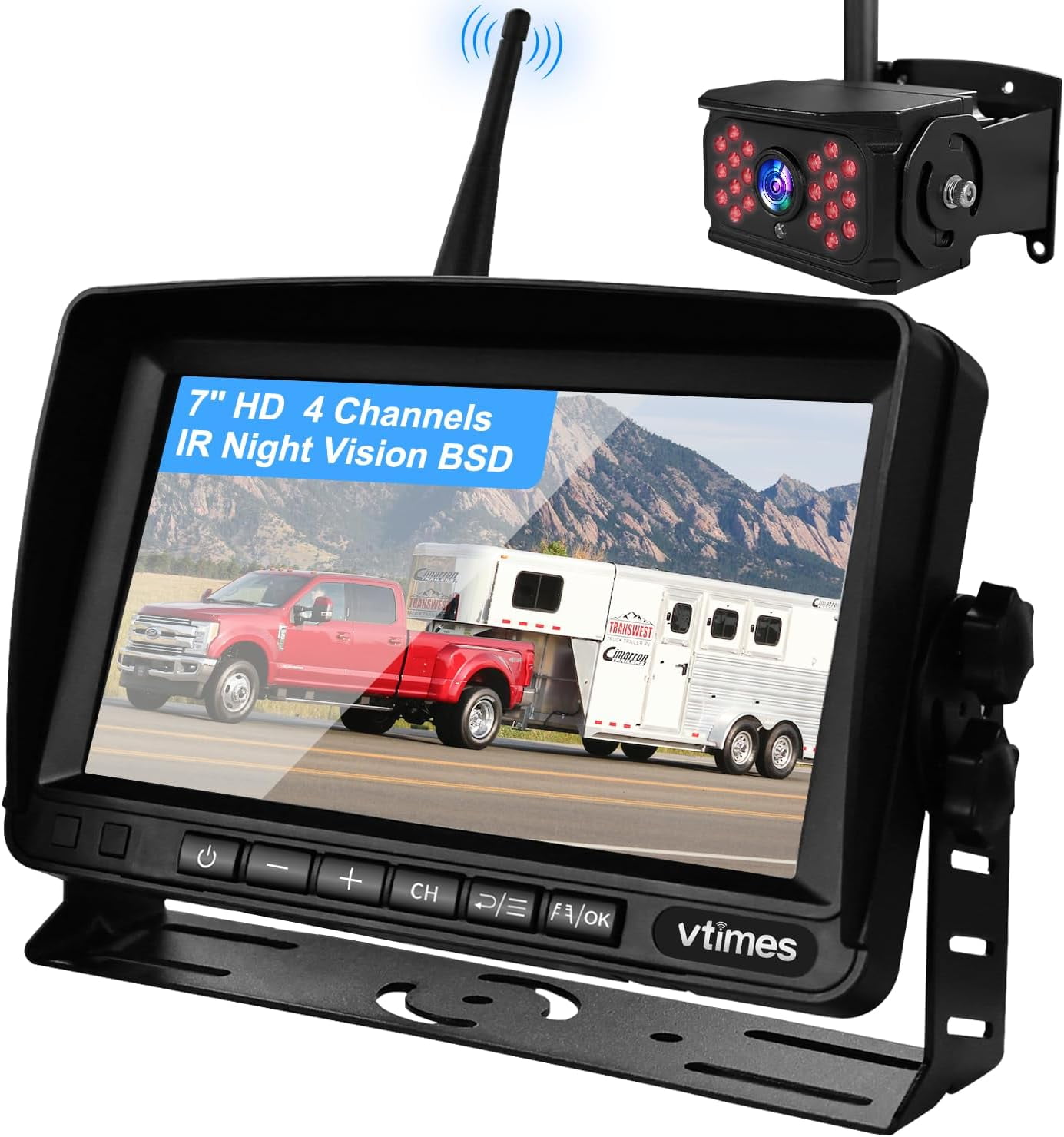 Wireless Backup Camera for Trucks, RV Backup Camera Wireless with 7" HD ...