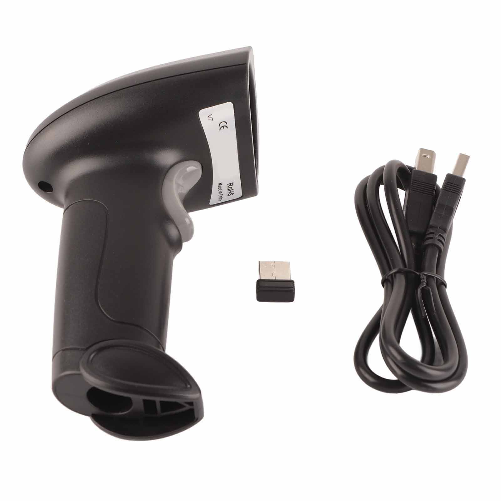 Wireless Barcode Scanner 2 4ghz Oled Display Voice Prompt 20000 Data