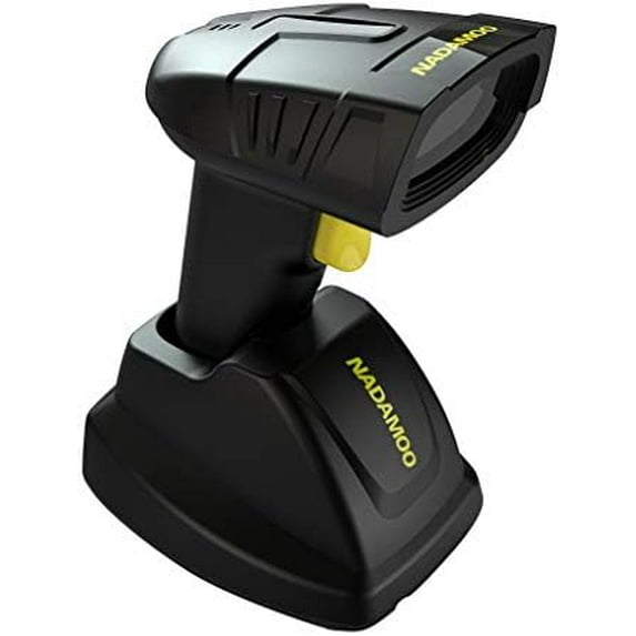 Wireless Barcode Scanner with Charging Cradle, Read 1D, 2D, QR Code, Data Matrix, PDF417, 400m ...