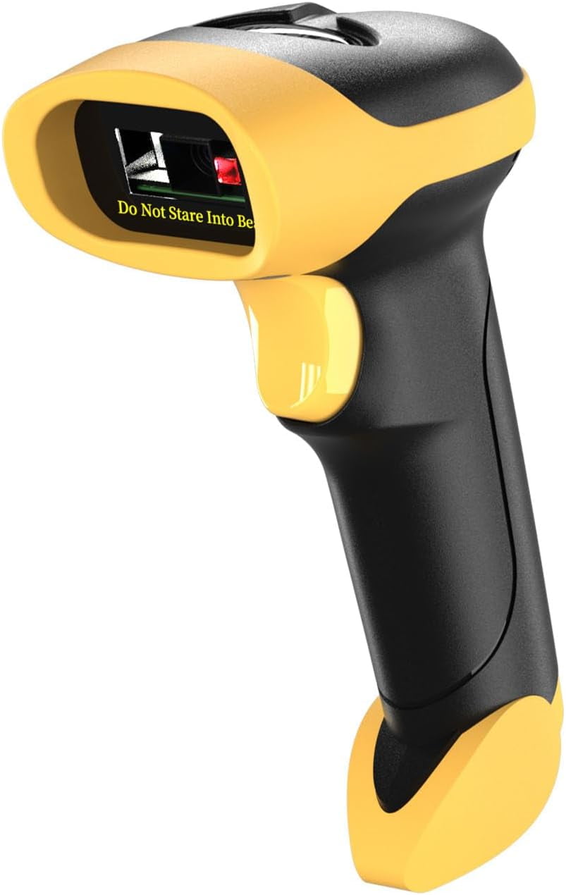 Wireless Barcode Scanner with Stand, Portable Automatic Barcode Reader ...