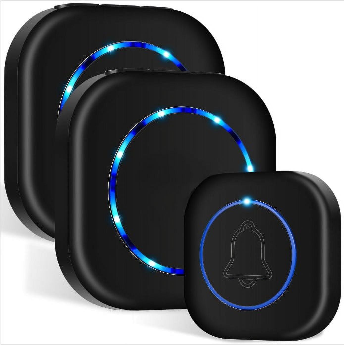 Wireless Bell 300M Range Doorbell Wireless Set Bell Front Door Plug-In ...