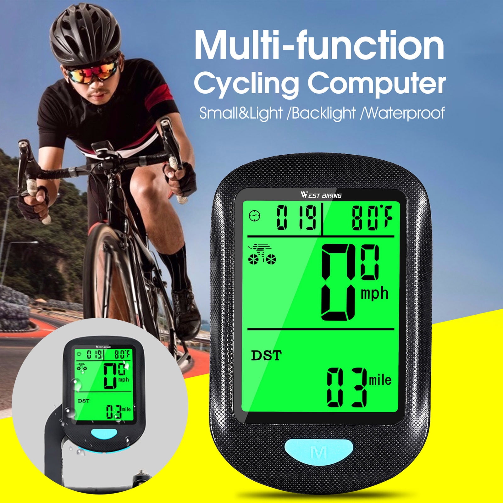 Wireless Bicycle Speedometer, Multifunctional Waterproof Odometer for ...