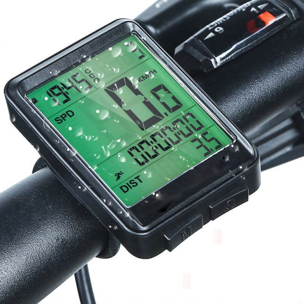 Wireless Bike Bicycle Odometer Speedometer Cycle Computer with 2.1in ...