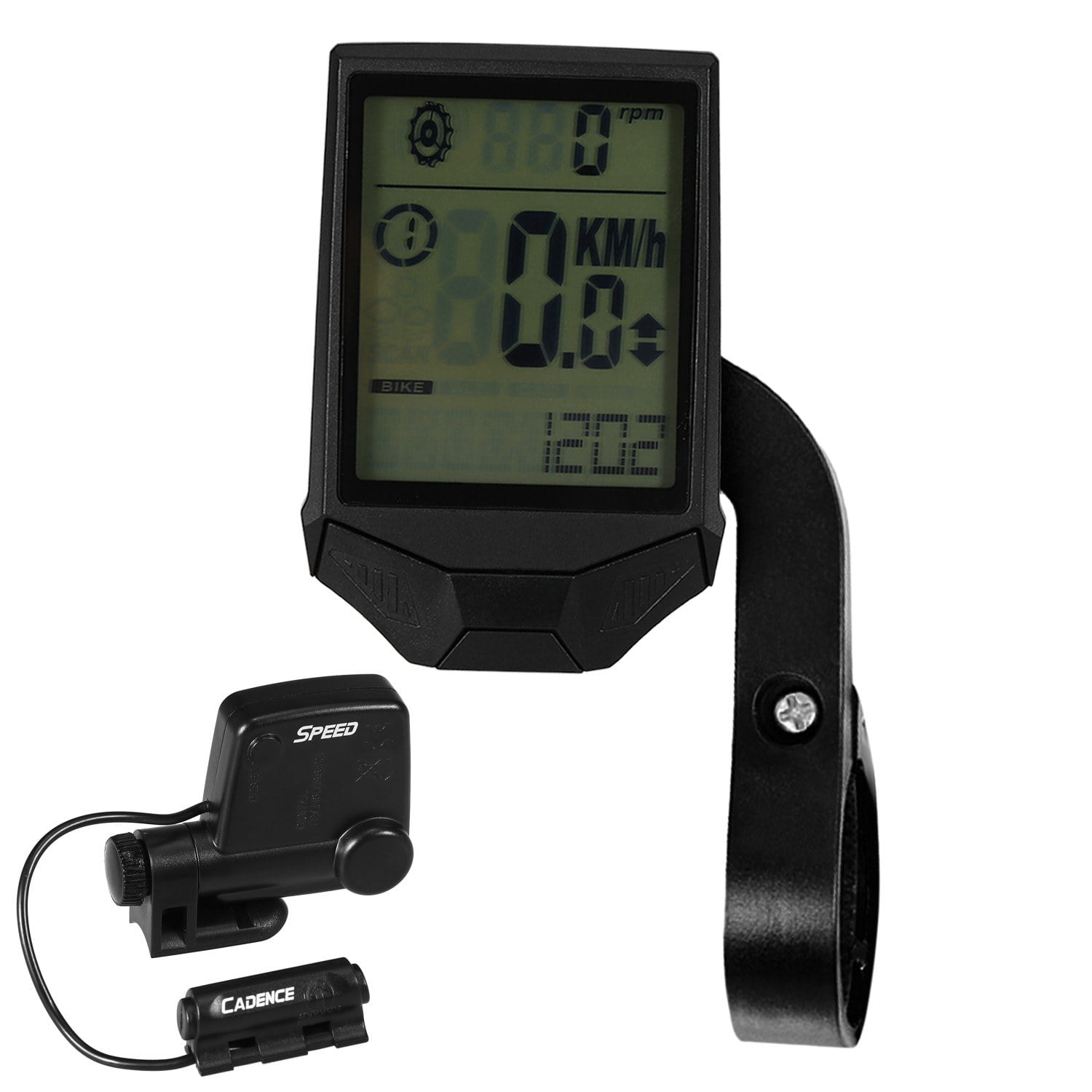 Wireless Bike Computer with Cadence Backlight LCD Rainproof - Walmart.com
