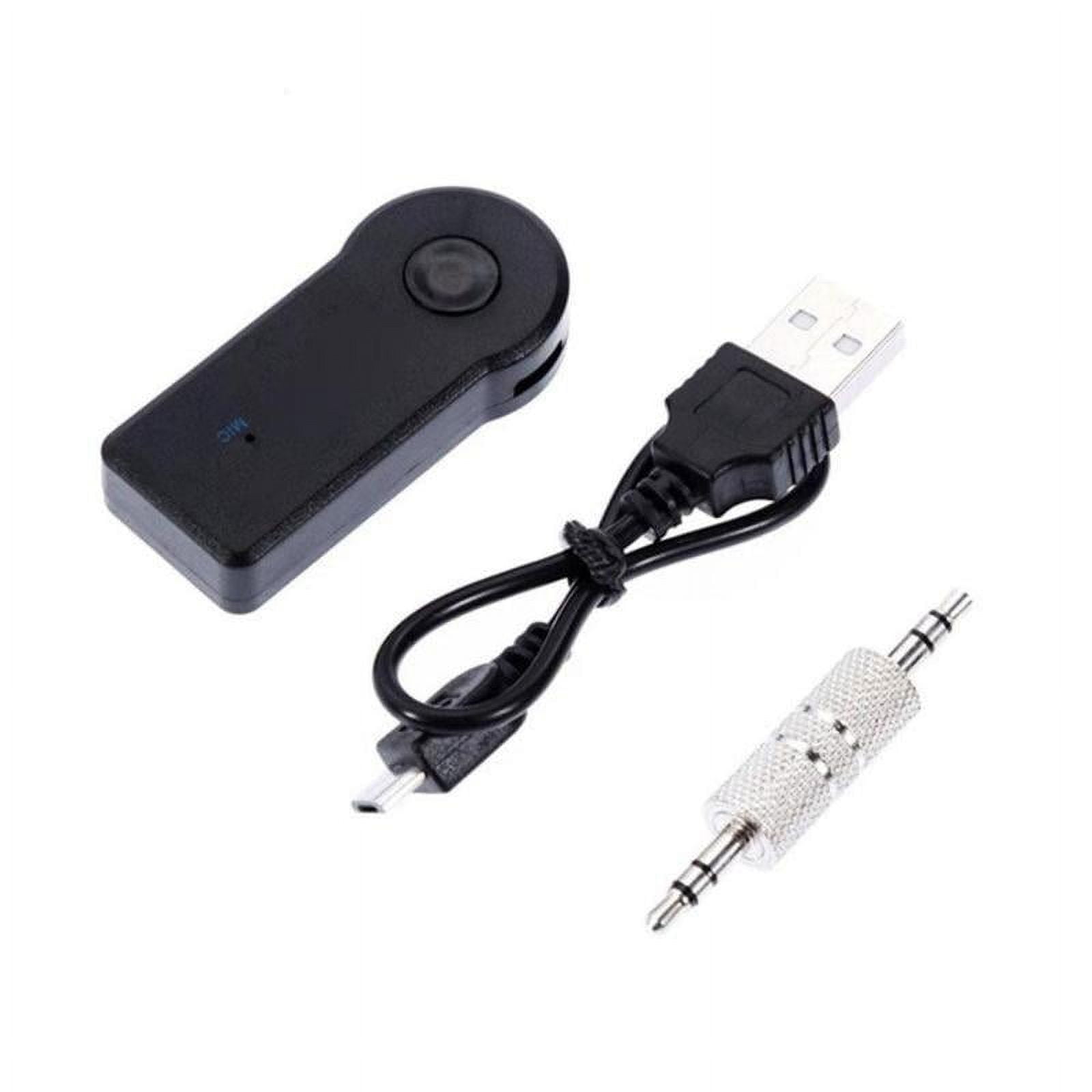 Wireless Bluetooth 3.5mm AUX Audio Stereo Music Car Mic Black Receiver ...
