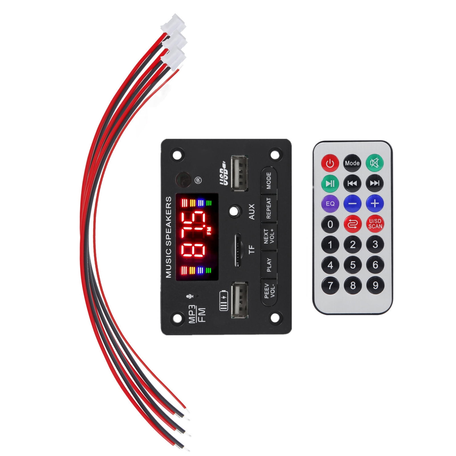 Wireless Bluetooth 5.0 MP3 Decoding Board Module Car Stereo With Remote Control TAPDRA Spare ...