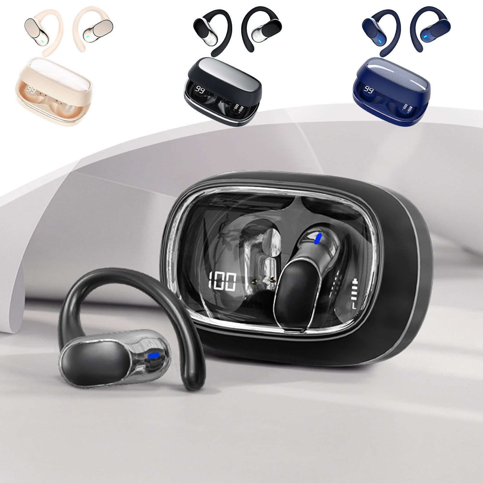 Wireless Bluetooth 5.4 Headphones Over Ear, Sports Earphones with Low ...