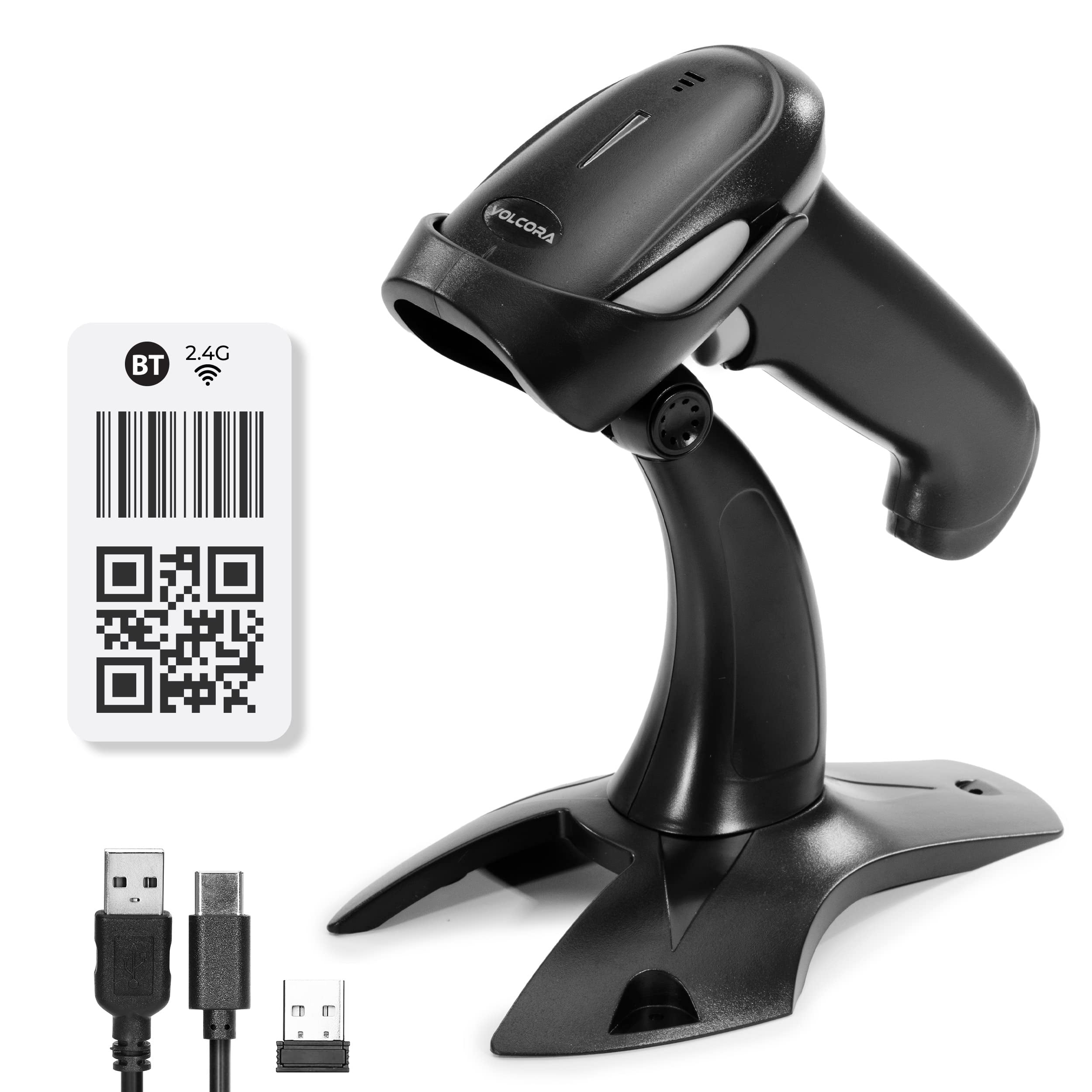 Wireless Bluetooth Barcode Scanner, QR Code Scanner, USB Portable ...