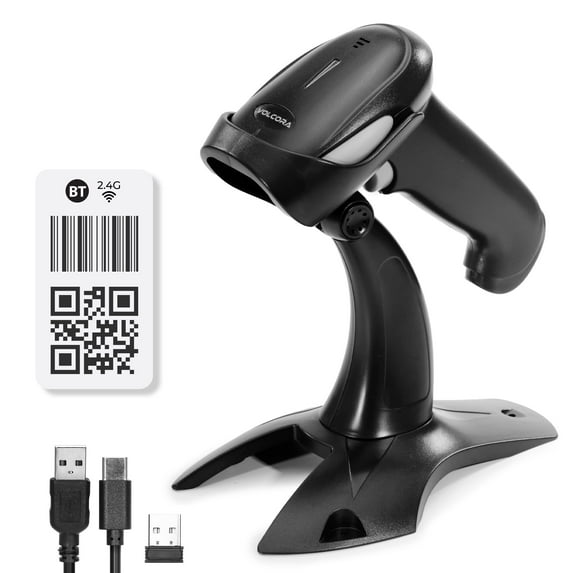 Wireless Bluetooth Barcode Scanner, QR Code Scanner, USB Portable ...