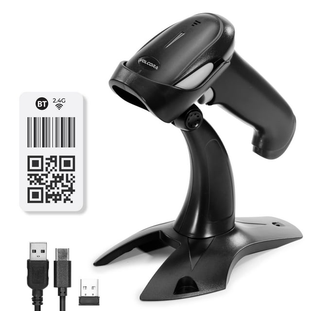 Wireless Bluetooth Barcode Scanner, QR Code Scanner, USB Portable ...