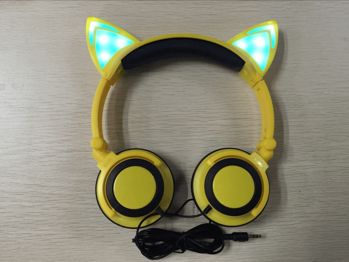 Wireless Bluetooth Cat Ear Bluetooth headset, adjustable headset Cute ...