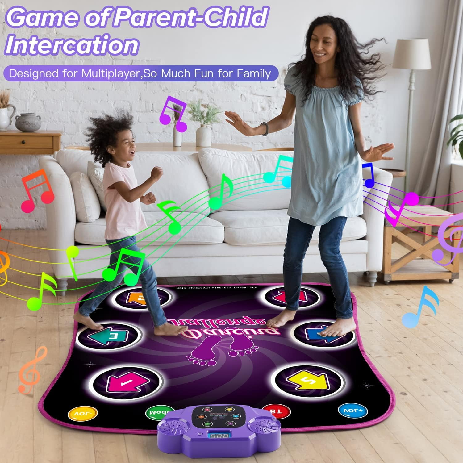 Wireless Bluetooth Dance Carpet Toys for Kids 3-12 Years Music Light Up ...