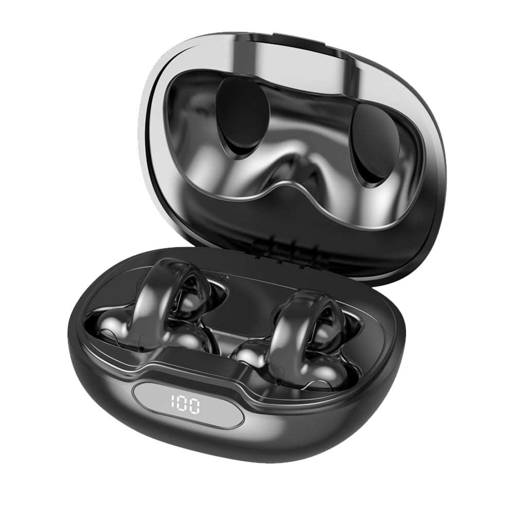 Wireless Bluetooth Ear Clip Air Bone Conduction Headphones Headset ...