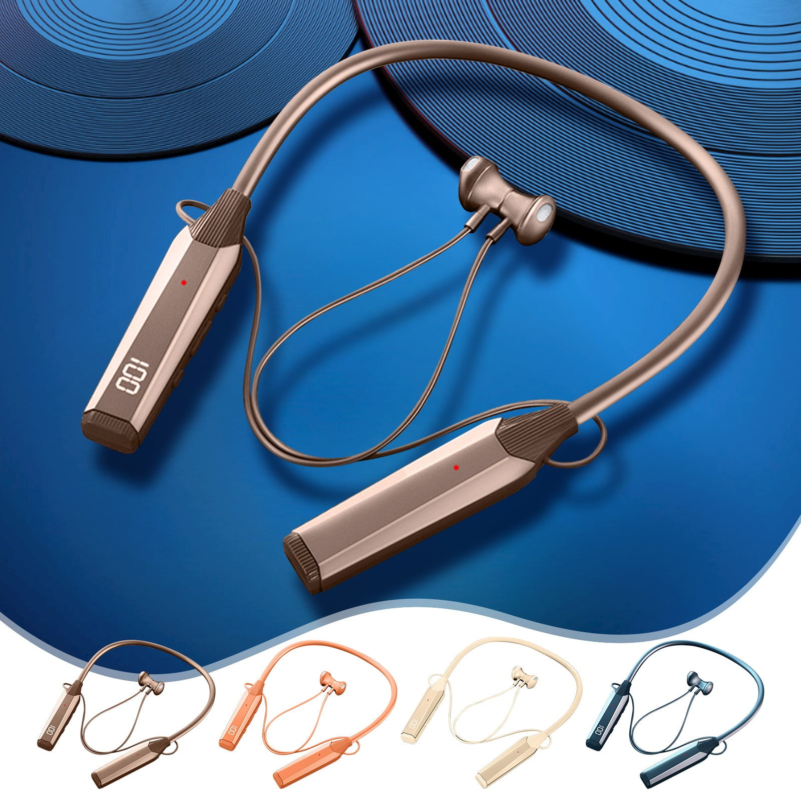 Wireless Bluetooth Earbuds with LED Display, Noise Cancelling Magnetic ...