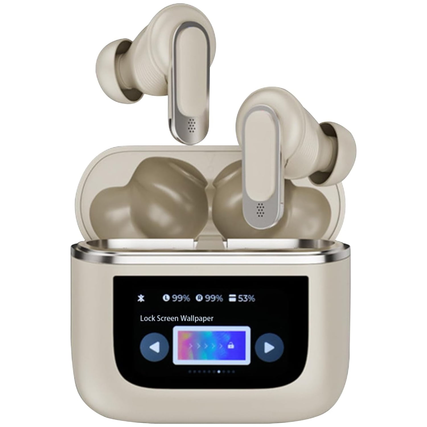 Wireless Bluetooth Earbuds with Touch Control Screen, 5.3 Smart Touch ...