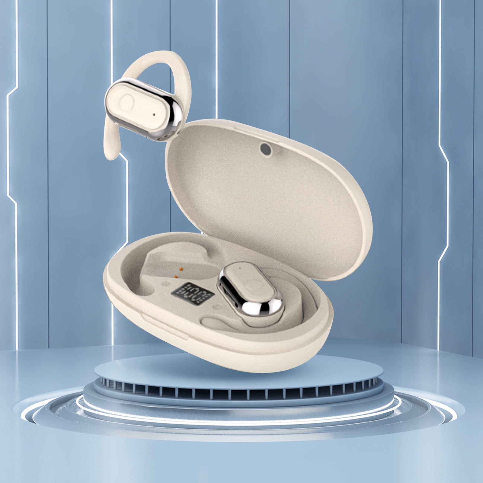 Wireless Bluetooth Earphones With Bones Conduction And Rotatable Ear ...