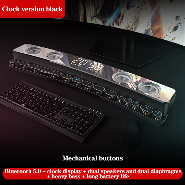 Wireless Bluetooth Game Speaker Sound Bar LED 3D Stereo Subwoofer AUX ...