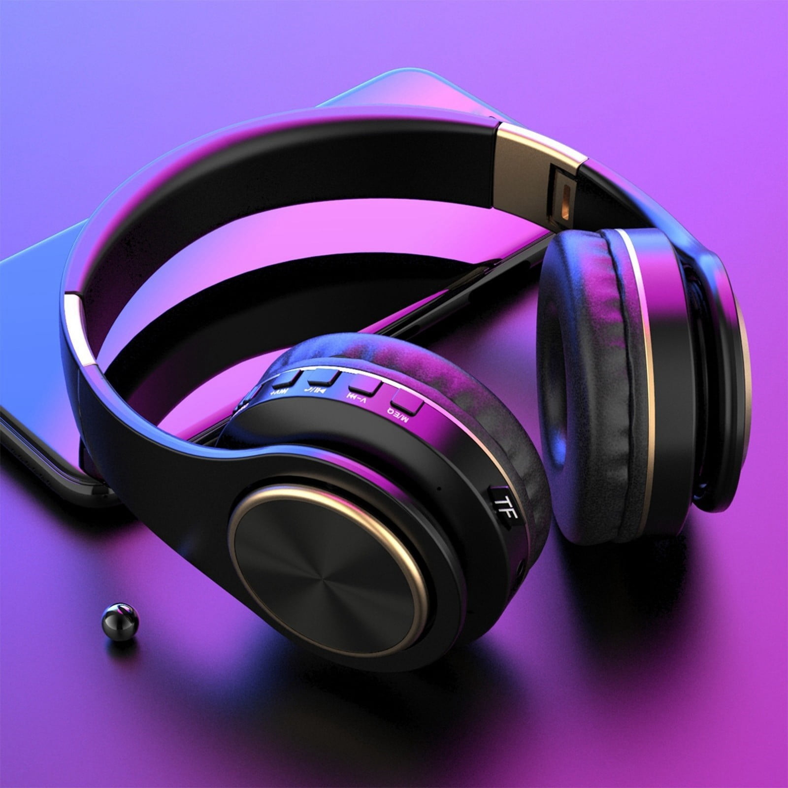 Wireless Bluetooth Headphones | Bluetooth 5.0 Stereo Headset | Foldable ...