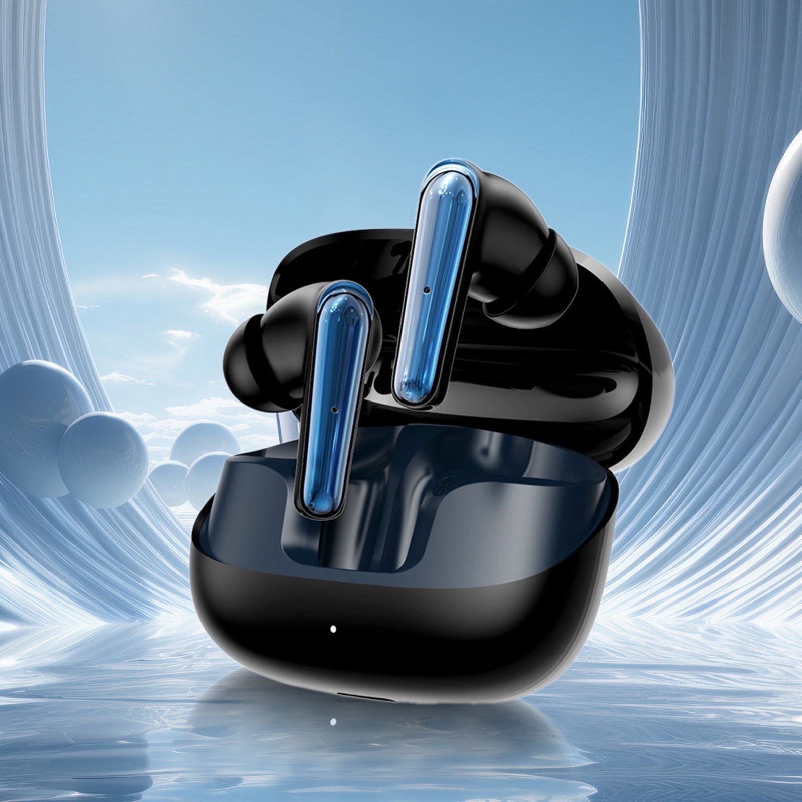 Wireless Bluetooth Headphones With Charging Case Fingerprint Control ...