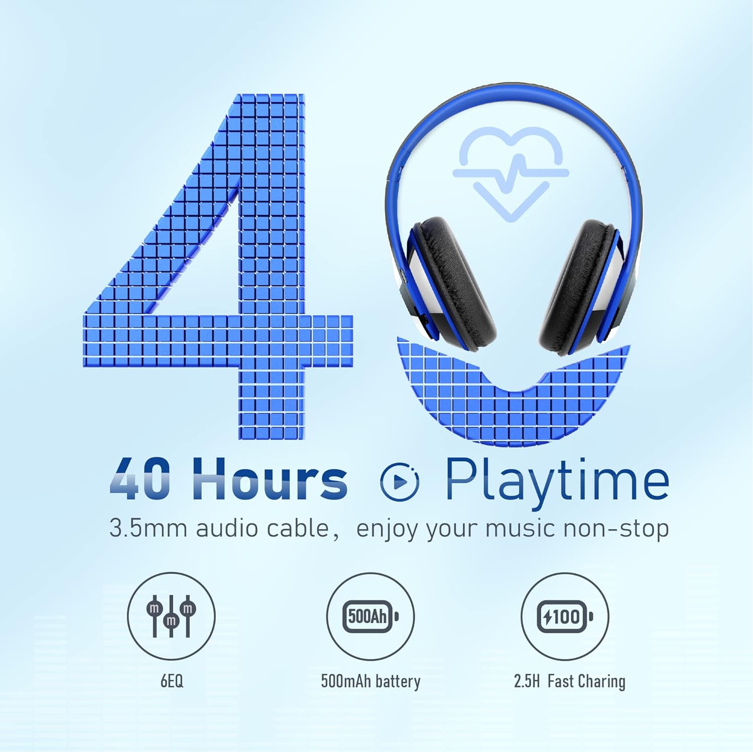 Wireless Bluetooth Headphones Over Ear, Foldable Bluetooth Headphones ...