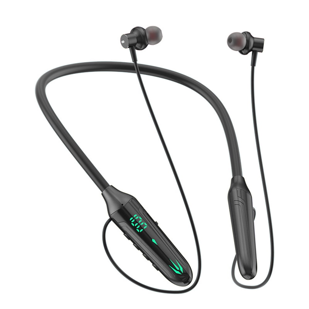 Wireless Bluetooth Headphones Neck-Hanging Type Digital Display Headset ...
