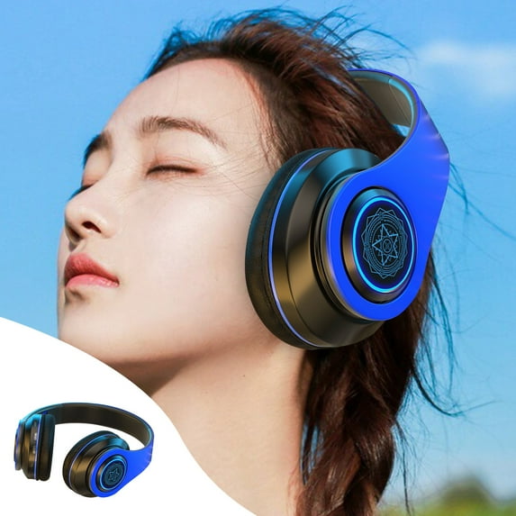 Wireless Bluetooth Headphones Over Ear With RGB Light And Mic 8 Hours ...