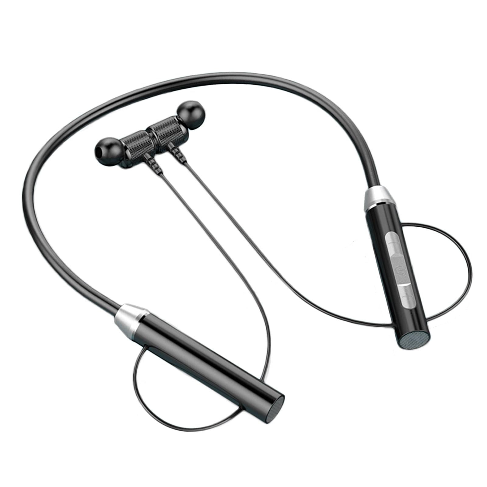 Wireless Bluetooth Headphones Super Bass Neckband Stereos Mic Headsets ...