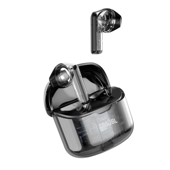Wireless Bluetooth Headphones Transparent Shell Design Stereo Earbuds ...