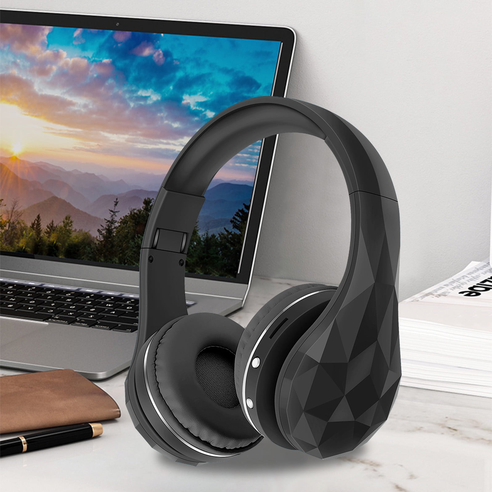Wireless Bluetooth Headphones V5.3+EDR | Foldable Over Ear Headset with Subwoofer | 40mm Drivers ...