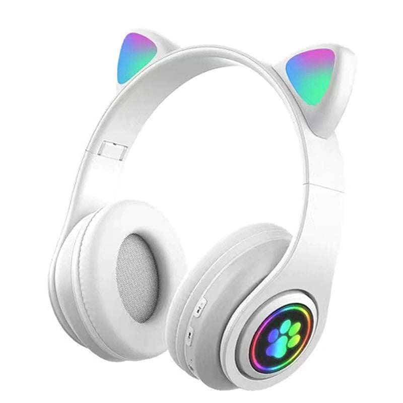 Wireless Bluetooth Headset Head-mounted Light-emitting Cat EarsThree ...