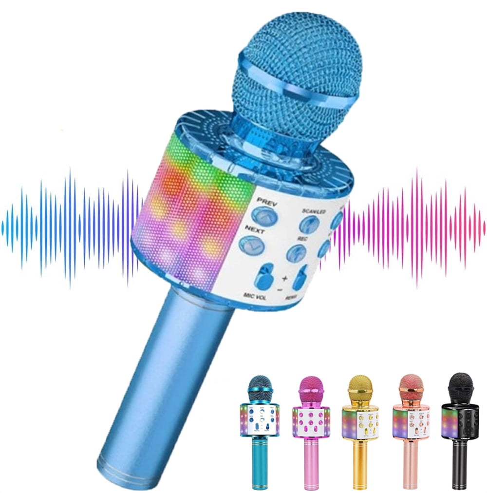 Wireless Bluetooth Karaoke Microphone for Kids Singing Microphone with ...