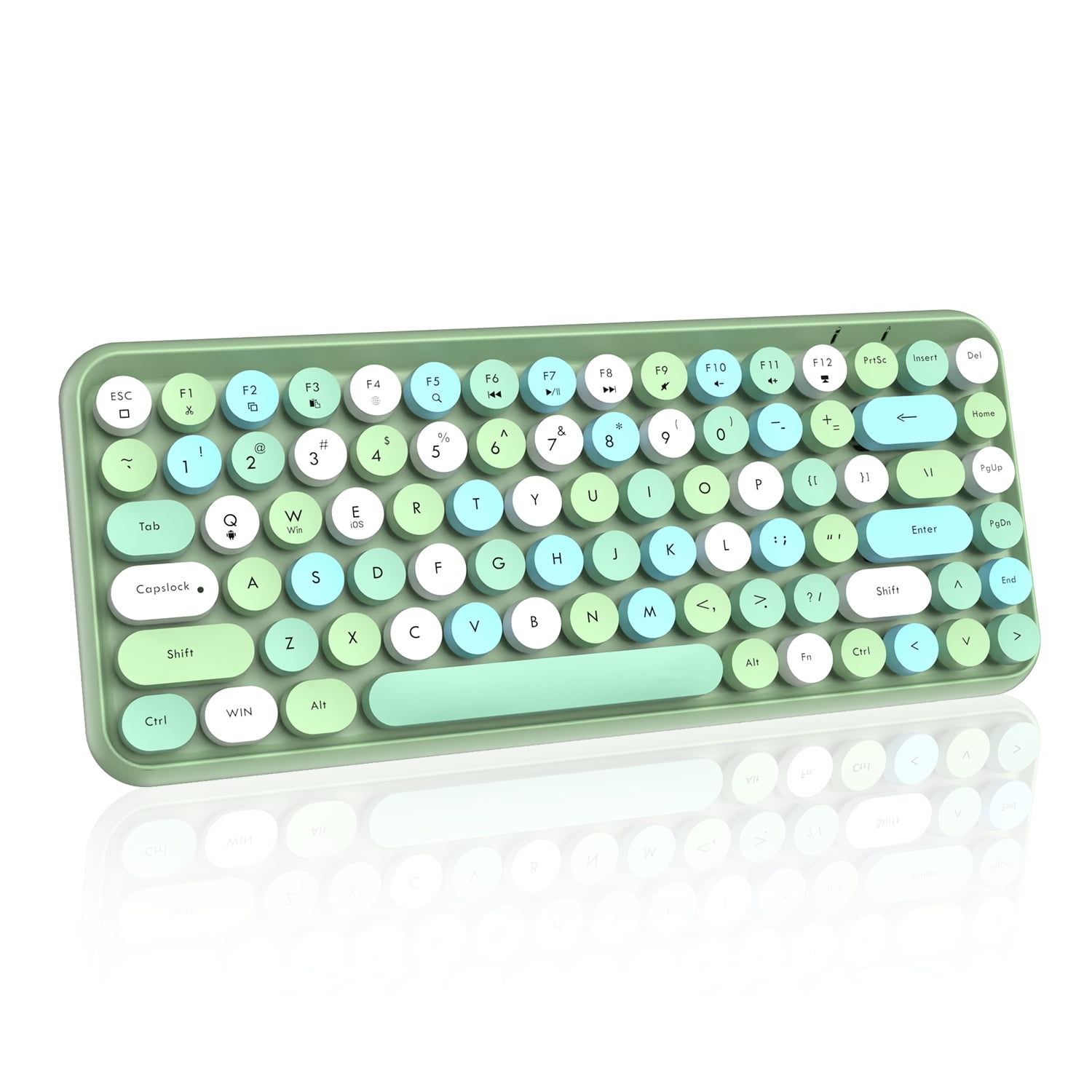 Wireless Bluetooth Keyboard, Mini Portable 84-Key Typewriter Retro ...