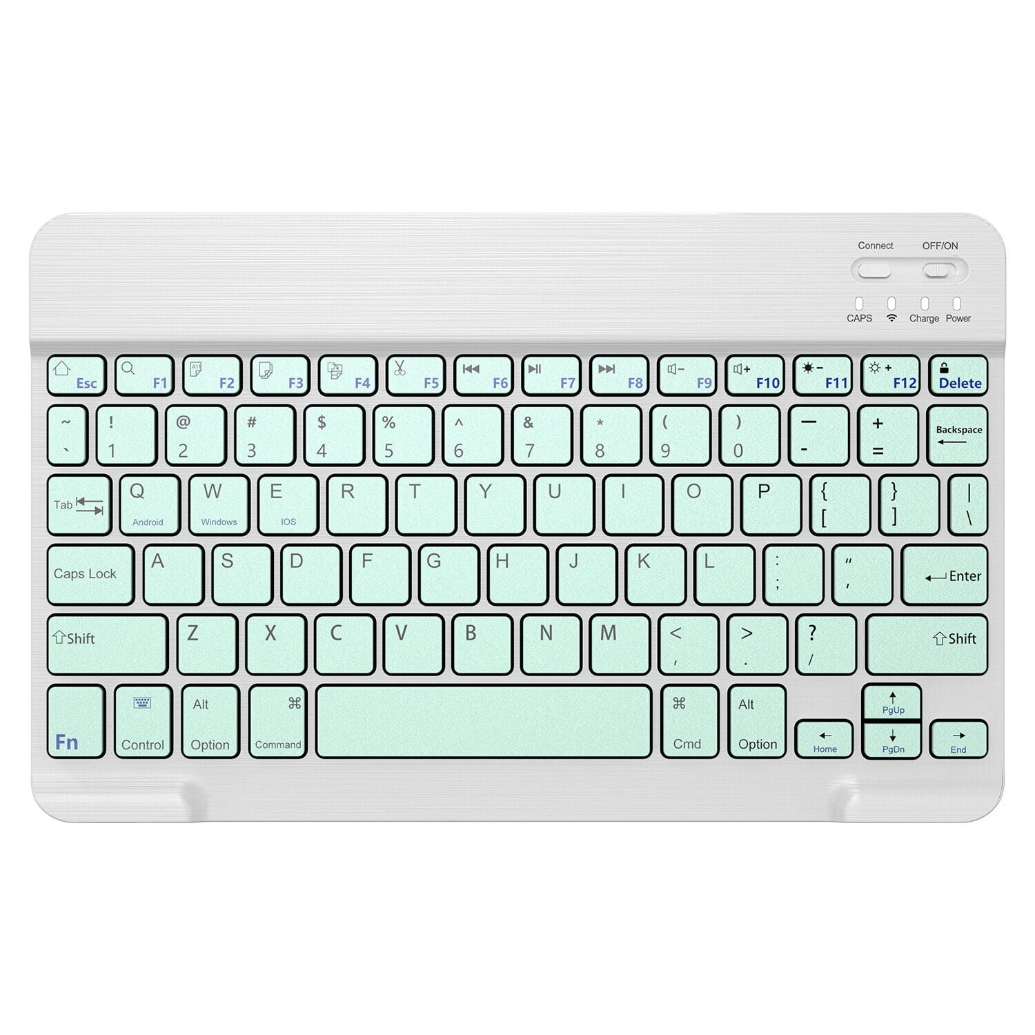 Wireless Bluetooth Keyboard, Quiet Slim Multi-Device Rechargeable ...