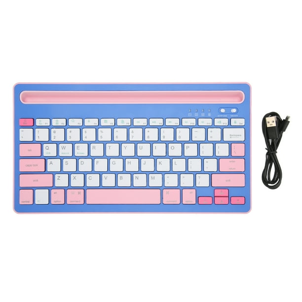 Wireless Bluetooth Keyboard Rechargeable Ergonomics Silent Keys Tablet ...