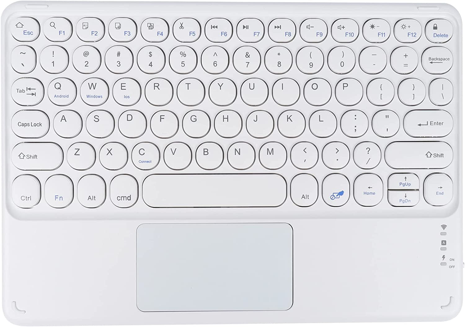 Wireless Bluetooth Keyboard with Touchpad for ipad, Portable Mini Small ...