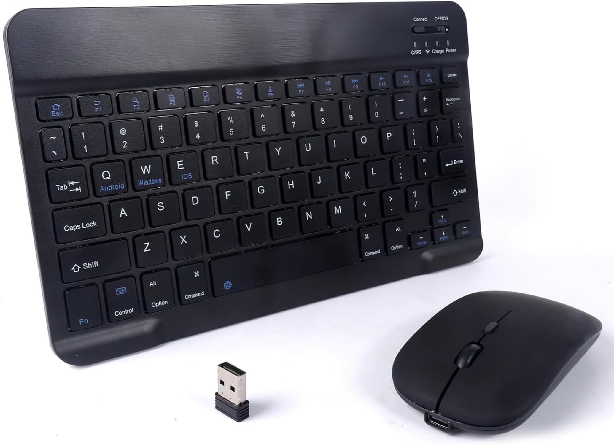Wireless Bluetooth Keyboard and Mouse Combo - 10-Inch Rechargeable ...