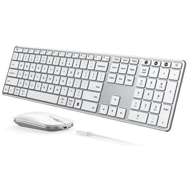 Wireless Bluetooth Keyboard And Mouse Combo Multi Device Rechargeable