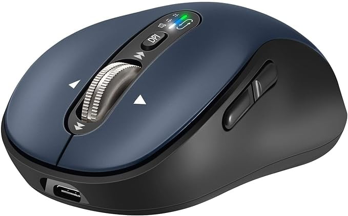 Wireless Bluetooth Mouse, Portable Rechargeable Mouse with Charging ...