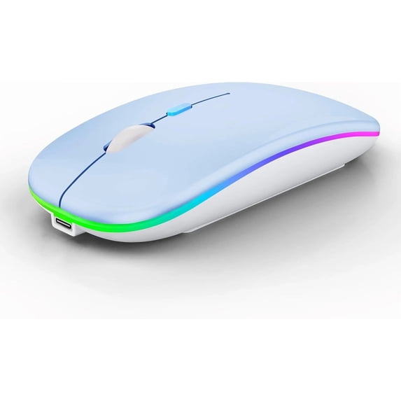 Wireless Bluetooth Mouse Rechargeable Laptop Mice With Led Lights ...