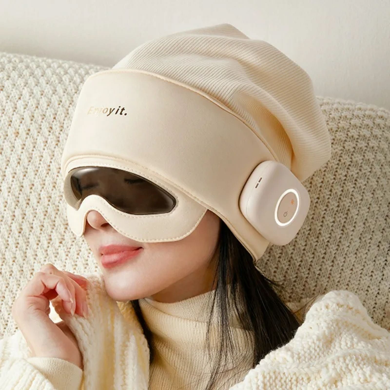 Wireless Bluetooth Music Head Massager Electric , Temple Eye Graphene ...