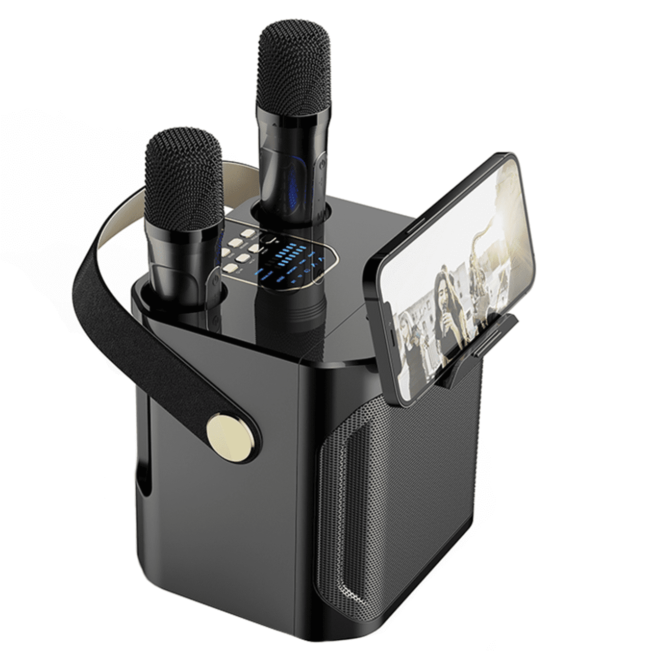 VIPQV Karaoke Machine, Portable Bluetooth Karaoke Speaker with 2 ...
