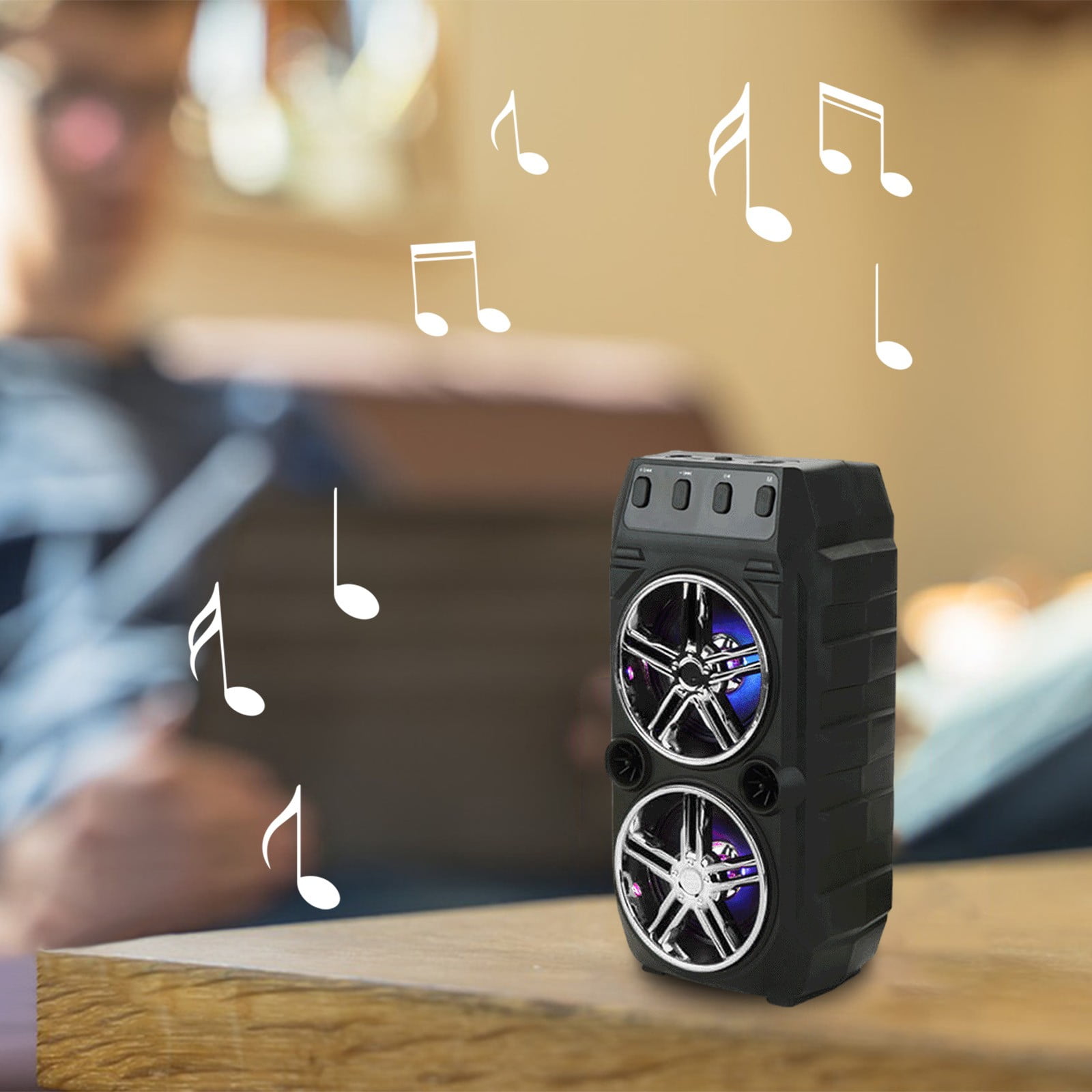 Wireless Bluetooth Speaker, Dual Speakers, Outdoor Portable High Volume ...