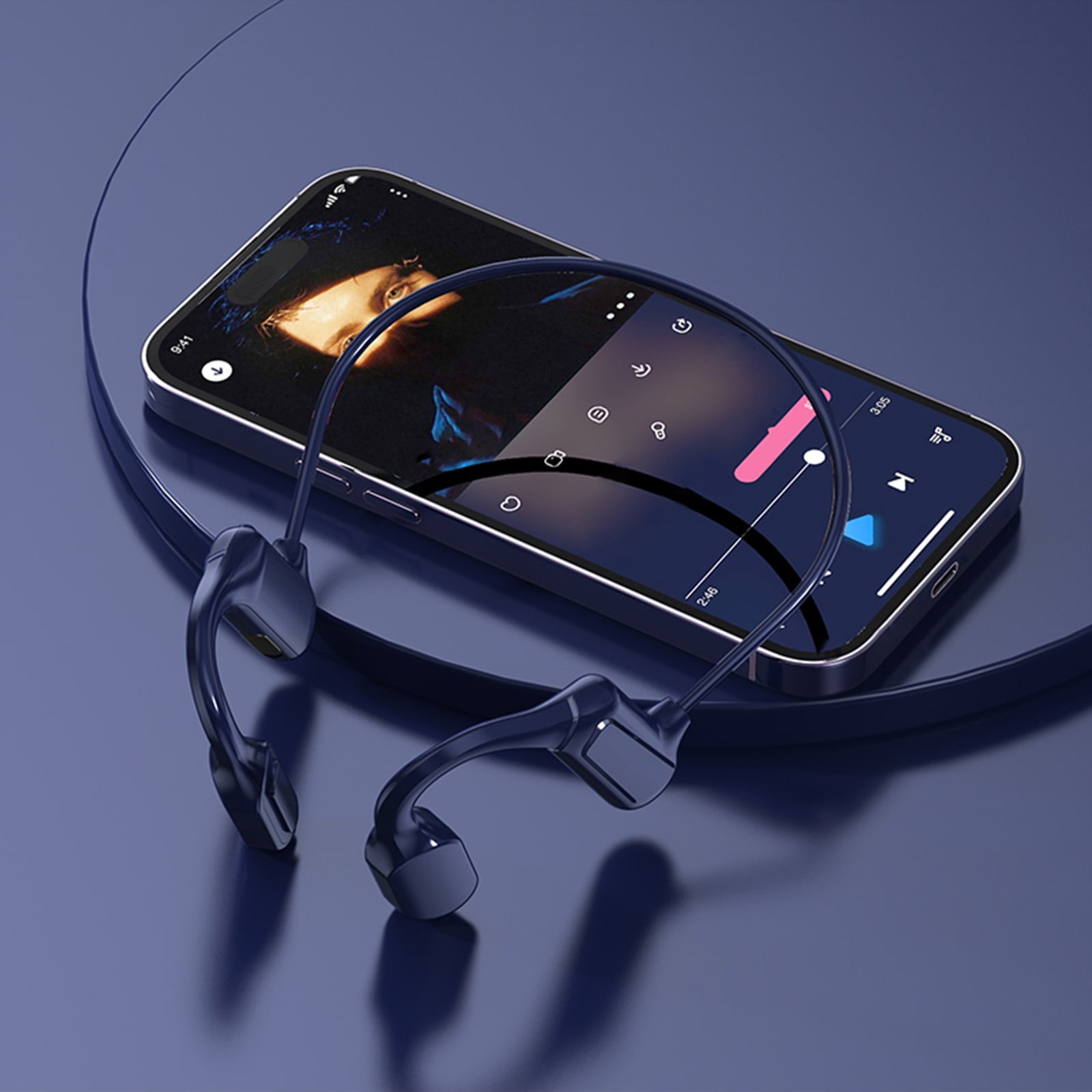 Wireless Bluetooth Sports Hanging Ear Headphones Bluetooth 5.2 Ear ...