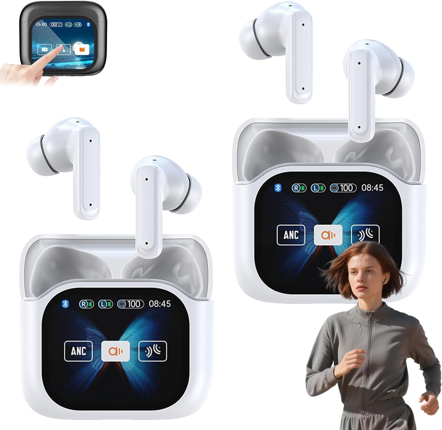 Wireless Bluetooth Translation Earphone with LED Display Screen, Ai ...
