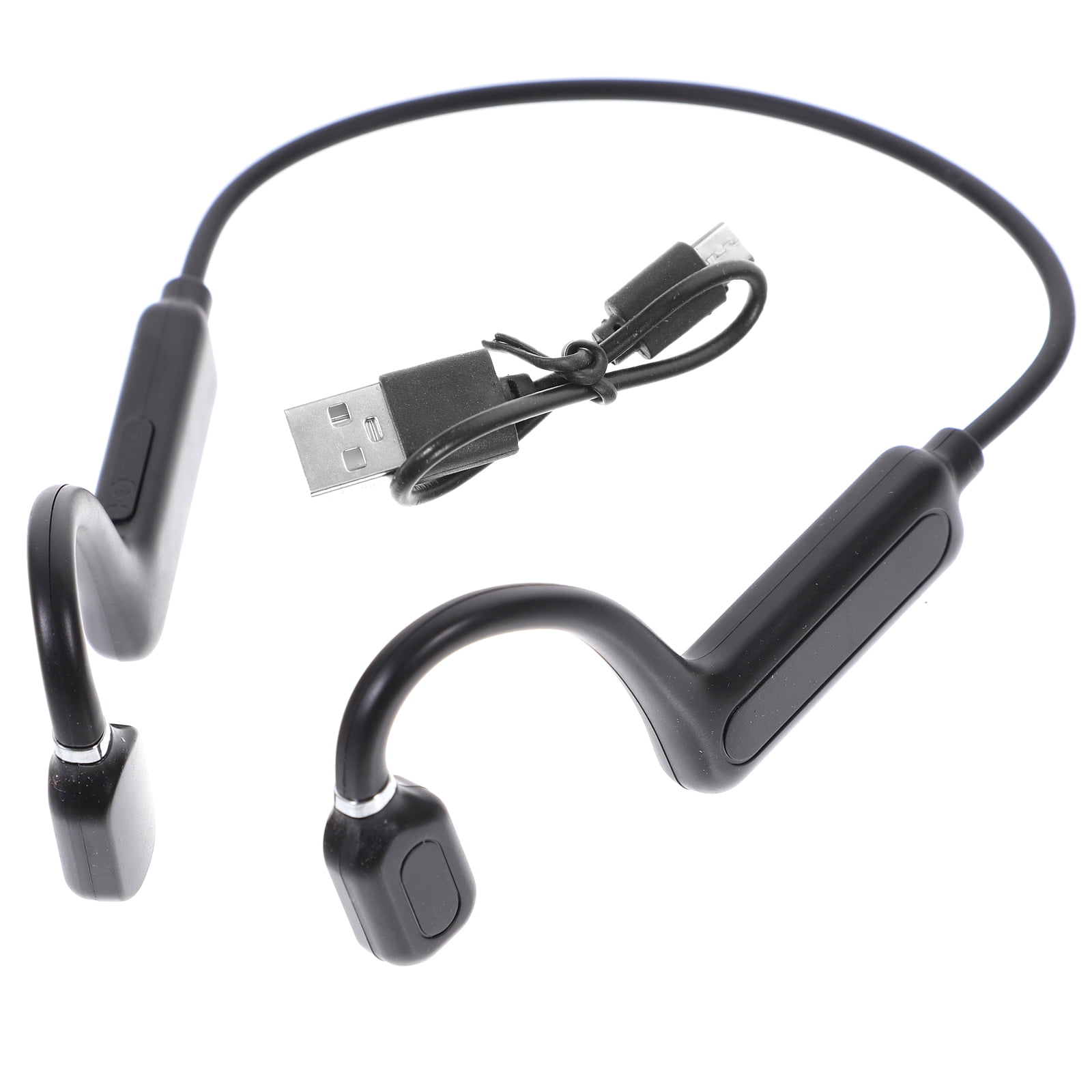 Wireless Bone Conduction Headset Rechargeable Cordless Stereo Open Ear ...