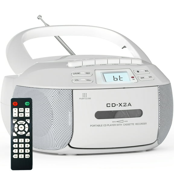 Aiwa Portable Boombox with 7" LCD Display, Bluetooth, FM Radio, CD/DVD ...