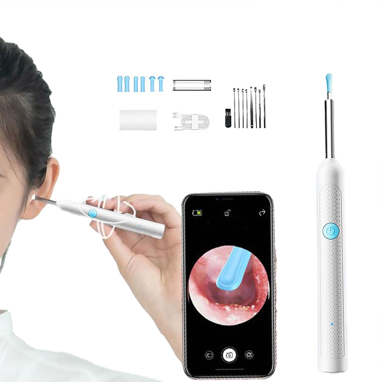 Wireless Borescope Ear Cleaning Camera Tool 2000W Visual Inspection for ...