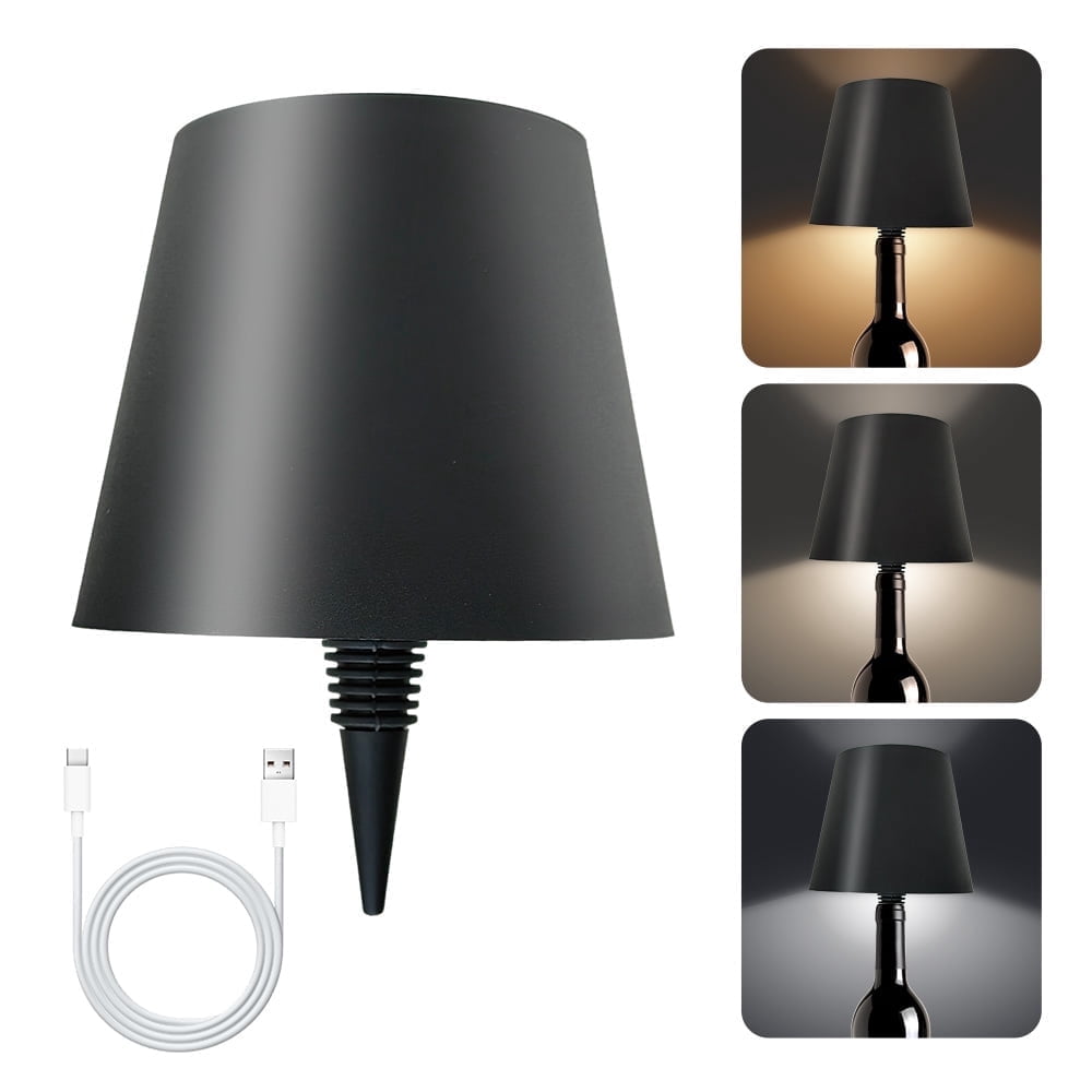 Wireless Bottle Lamp, 3 Level Brightness 3000K-6000K Touch Lamp with ...