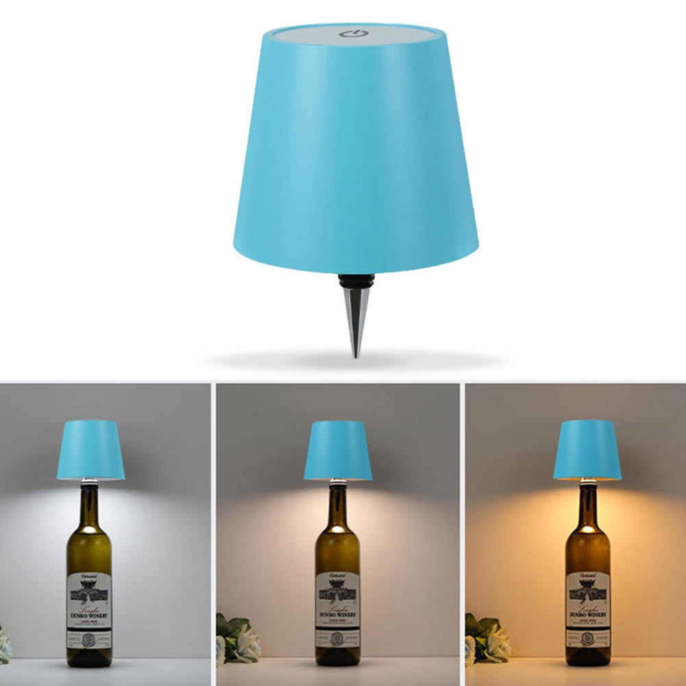 Wireless Bottle Lamp LED Wine Bottle Touch Control Stepless Dimming ...