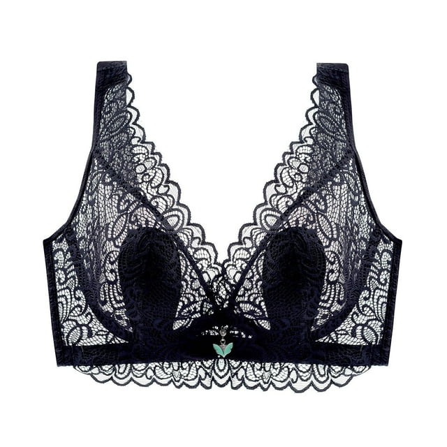 Wireless Bra For Women Womens Sheer Mesh Full Coverage Unlined